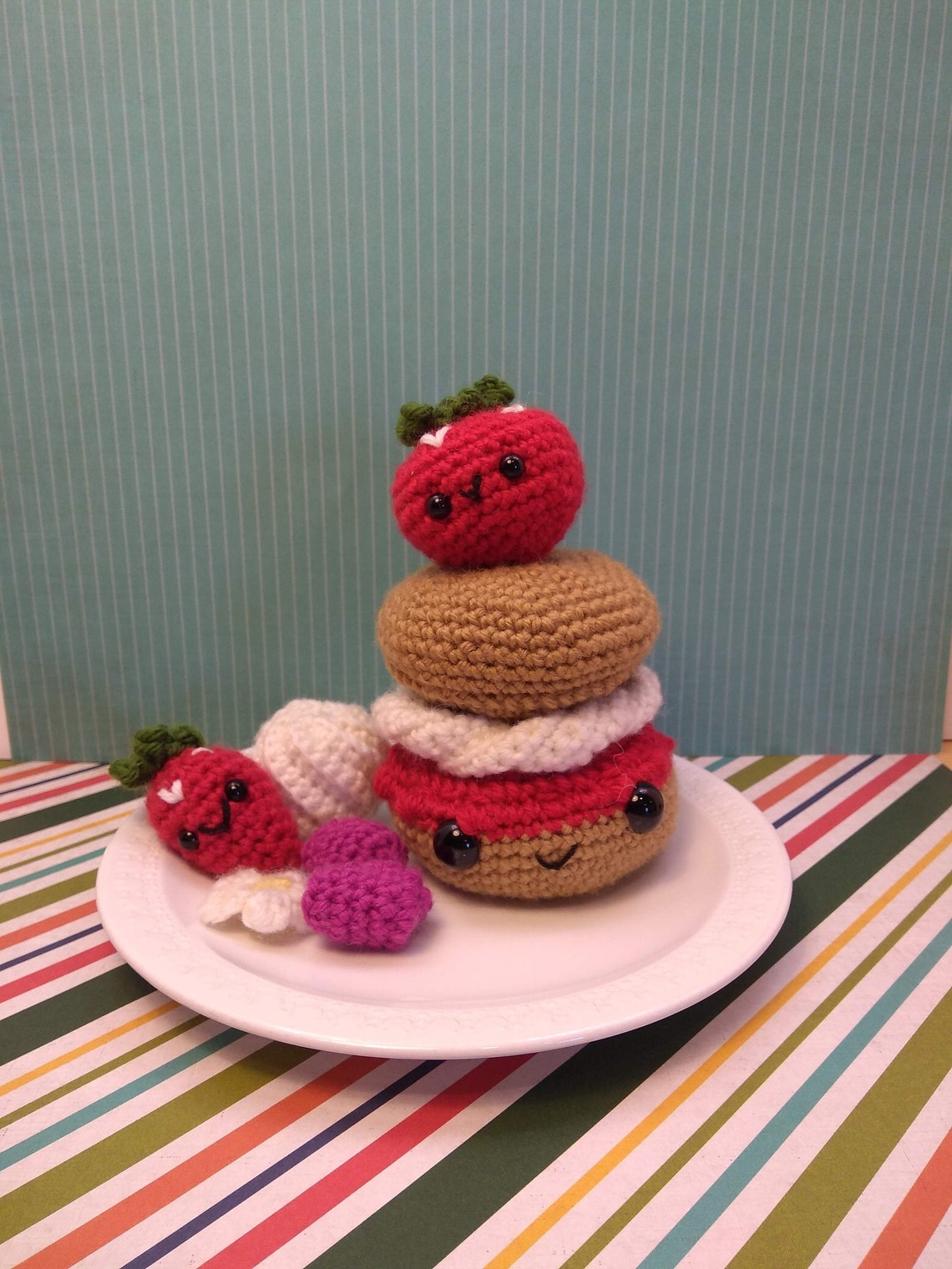 Plush Cream Scone Crochet Pastry Amigurumi Sweets Toy Food | Etsy