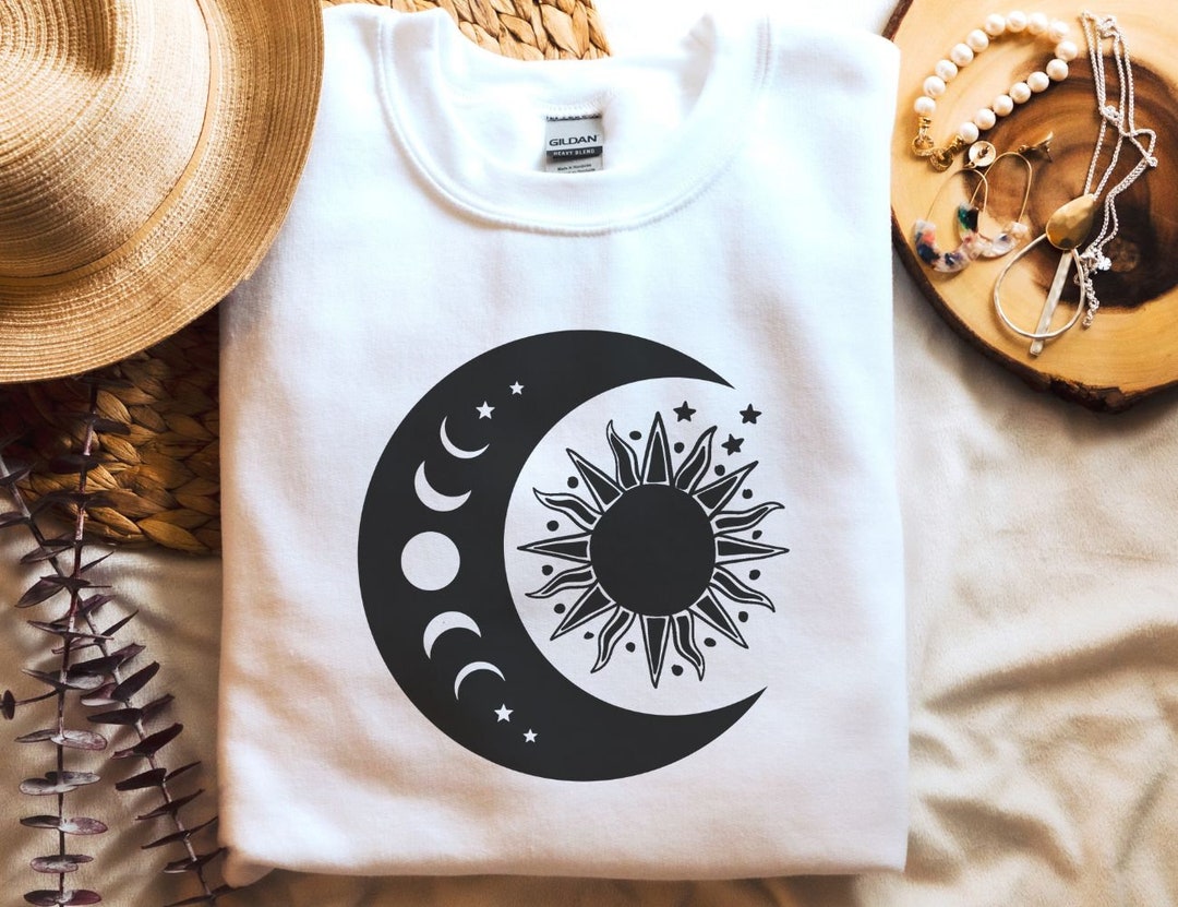 Sun and Moon Svg,boho Svg,celestial Svg,moon Phases Svg, Magic Moon,cut ...