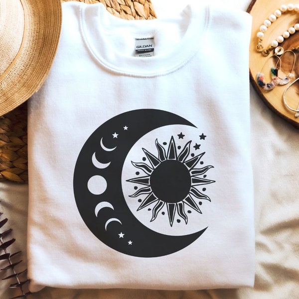Sun and Moon Svg - Etsy