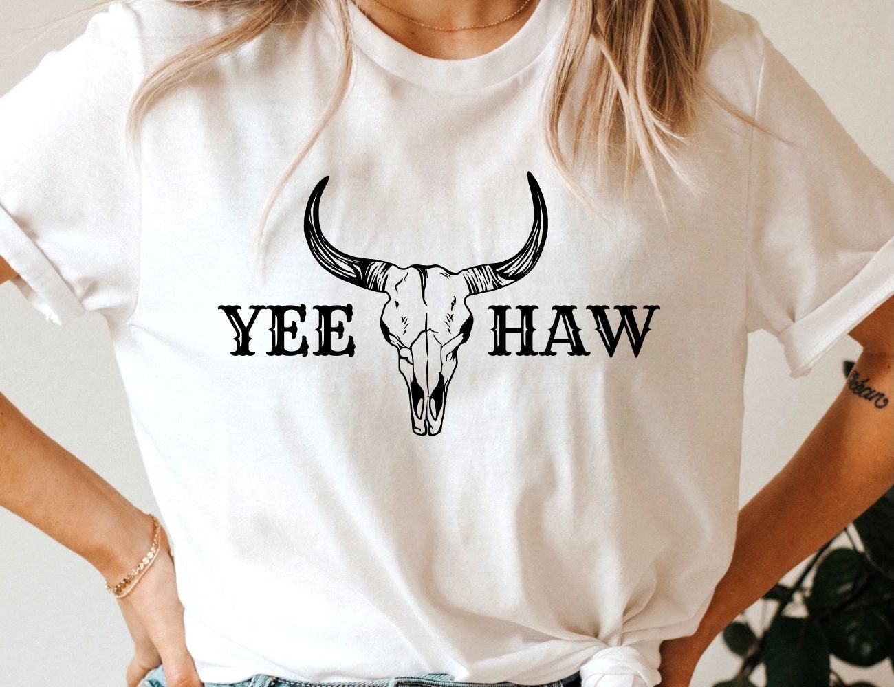 Yee Haw Svgwestern Svgcountry Svgcow Skull Svgcut Files - Etsy