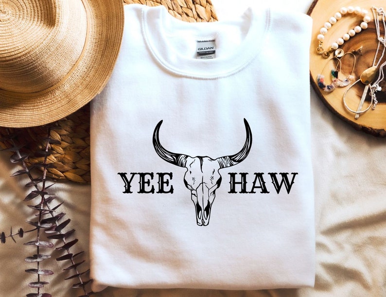 Yee Haw Svgwestern Svgcountry Svgcow Skull Svgcut Files - Etsy