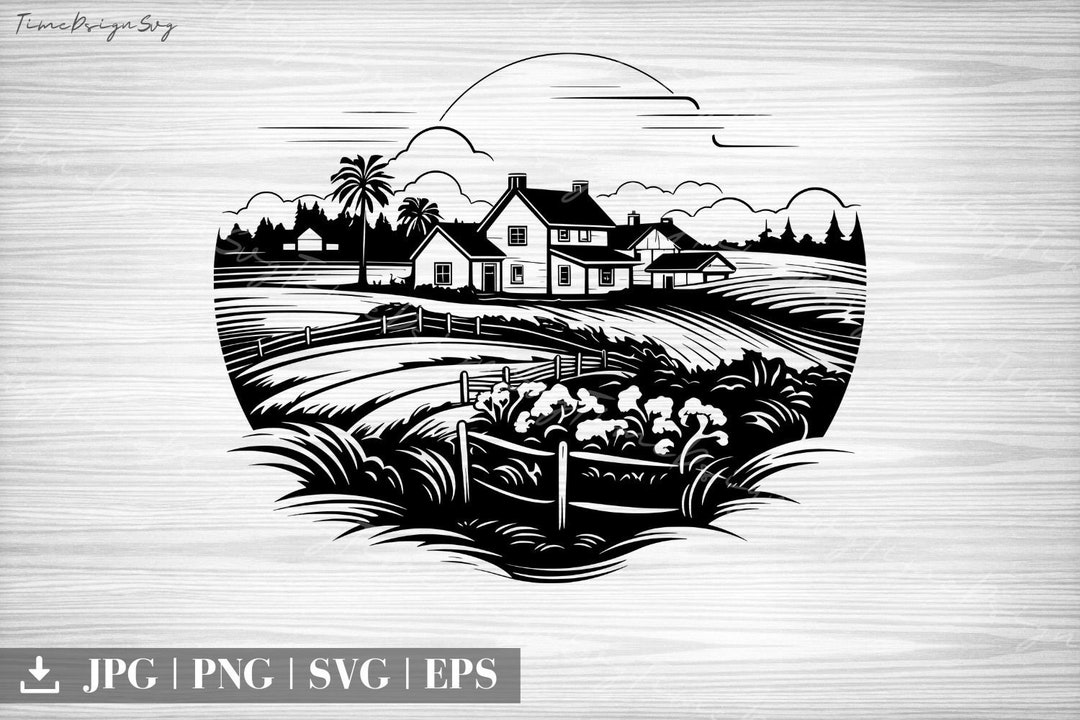 Farm House Svg,country Svg,cut Files ,digital Download - Etsy