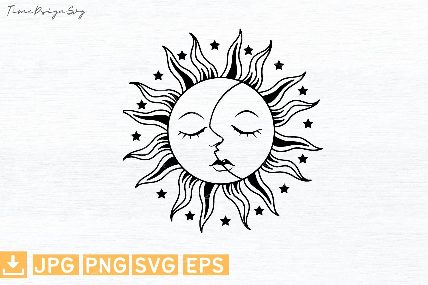 Sun and Moon Svg,celestial Svg,moon Svg, Sun Svg,cut Files ,digital ...