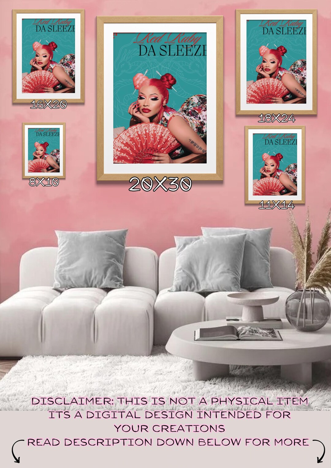 Nicki Minaj “red Ruby Da Sleeze” Poster Design (digital Download Only ...