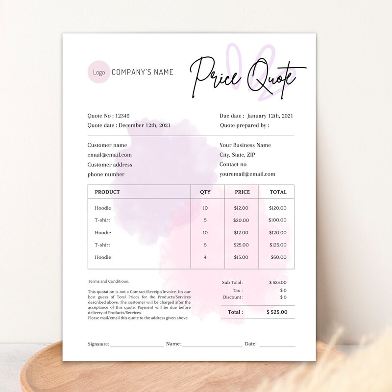 Price Breakdown Sheet - Etsy
