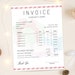 EDITABLE CHRISTMAS INVOICE Template for Small Business, Printable ...