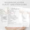 WEDDING QUESTIONNAIRE, Wedding Planner Questionnaire Template, Bride ...
