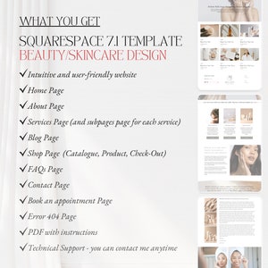 BEAUTY SQUARESPACE TEMPLATE. Beauty Website Design. Squarespace Website ...