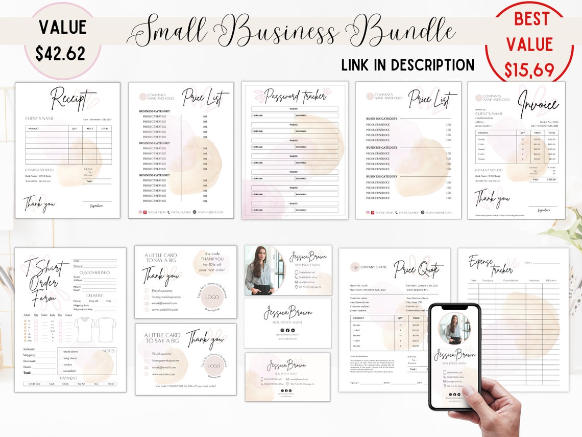 BALLOON INVOICE TEMPLATE Download Editable Word Invoice Etsy