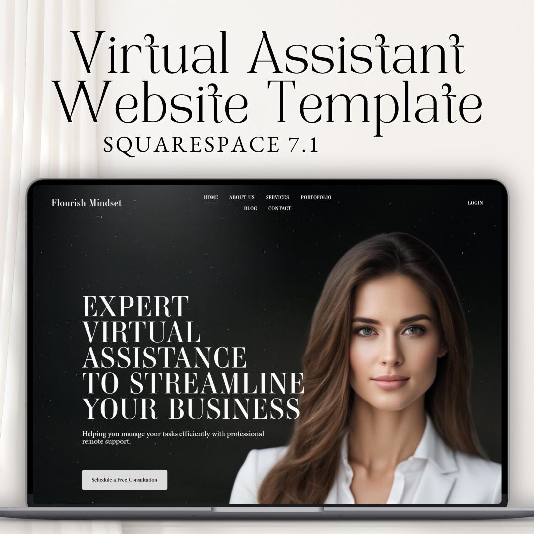 SQUARESPACE TEMPLATE for Virtual Assistants – Elegant Website Design ...