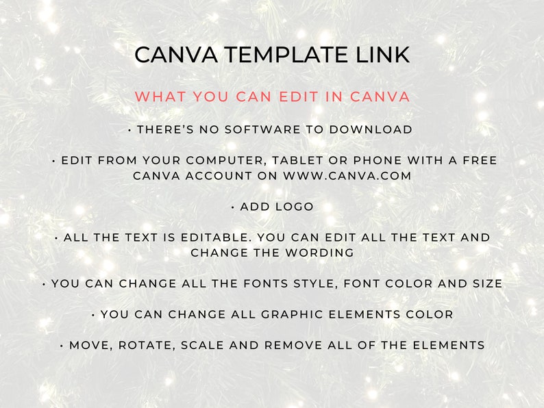 EDITABLE CHRISTMAS INVOICE Template for Small Business - Etsy