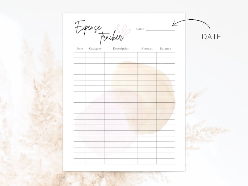 EDITABLE EXPENSE TRACKER Printable Expense Tracker - Etsy