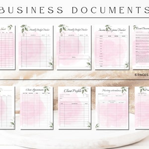 SMALL BUSINESS TEMPLATES Bundle, Editable Business Forms, Invoice ...