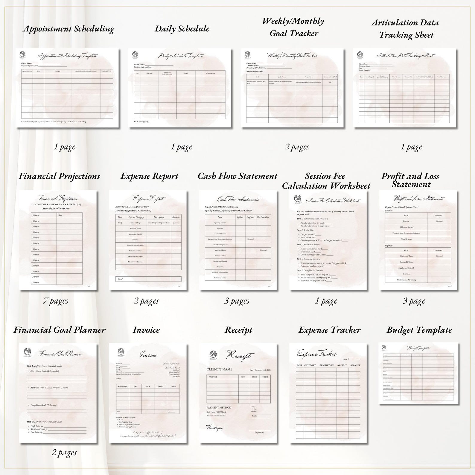 SPEECH THERAPY Forms Bundle – Editable SLP Templates for Speech ...