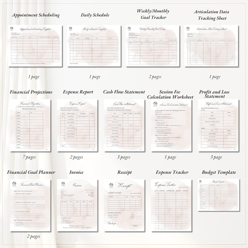 SPEECH THERAPY Forms Bundle – Editable SLP Templates for Speech ...