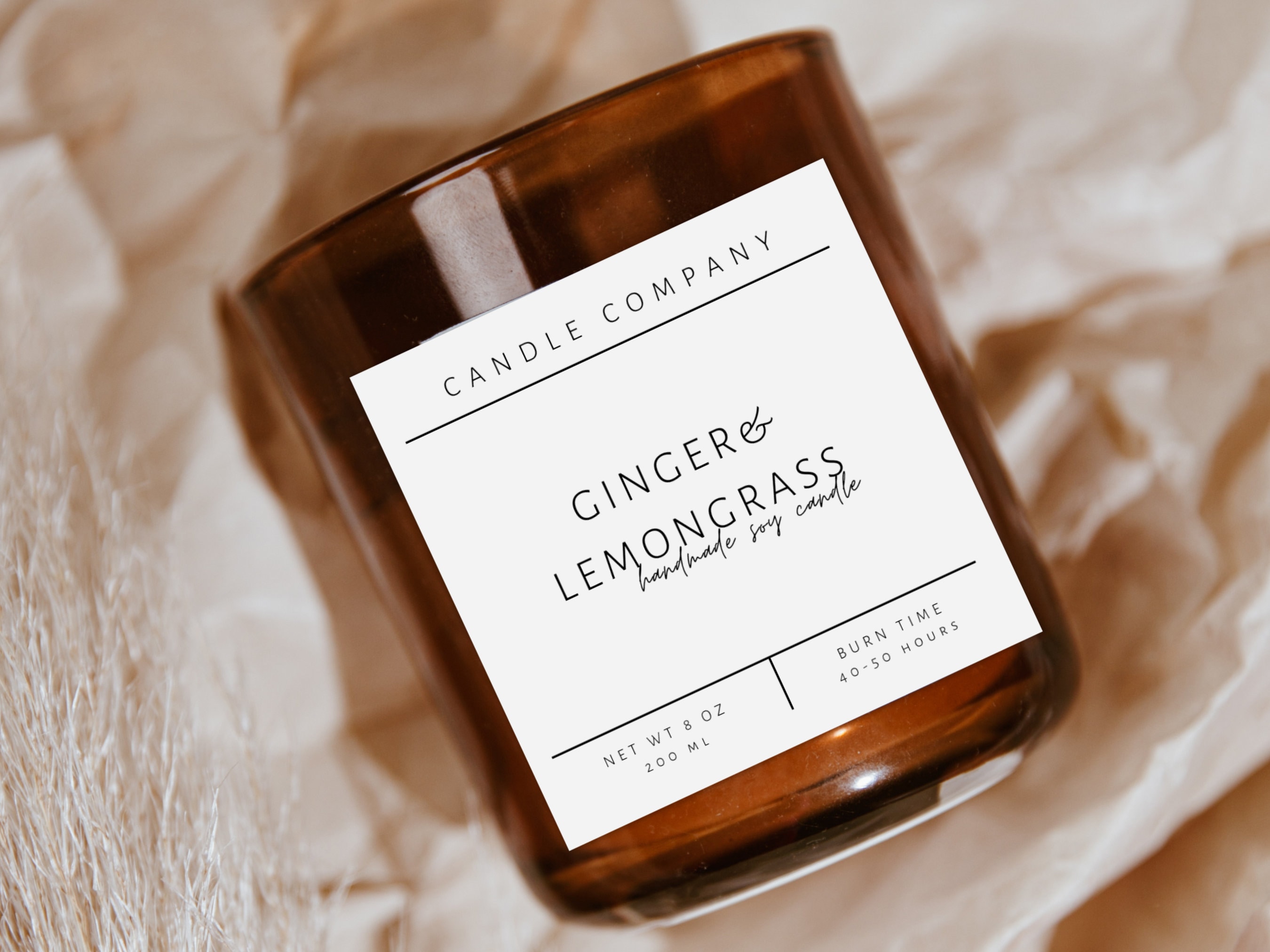 CANDLE LABELS TEMPLATE Editable Candle Labels Design - Etsy