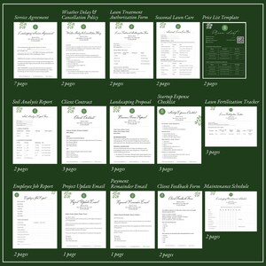 LANDSCAPING BUSINESS BUNDLE, Landscaping Business Cards Template ...