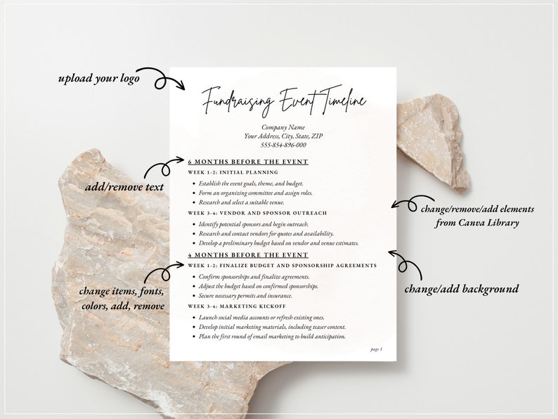FUNDRAISING EVENT CHECKLIST. Fundraiser Timeline Template. Fundraising ...