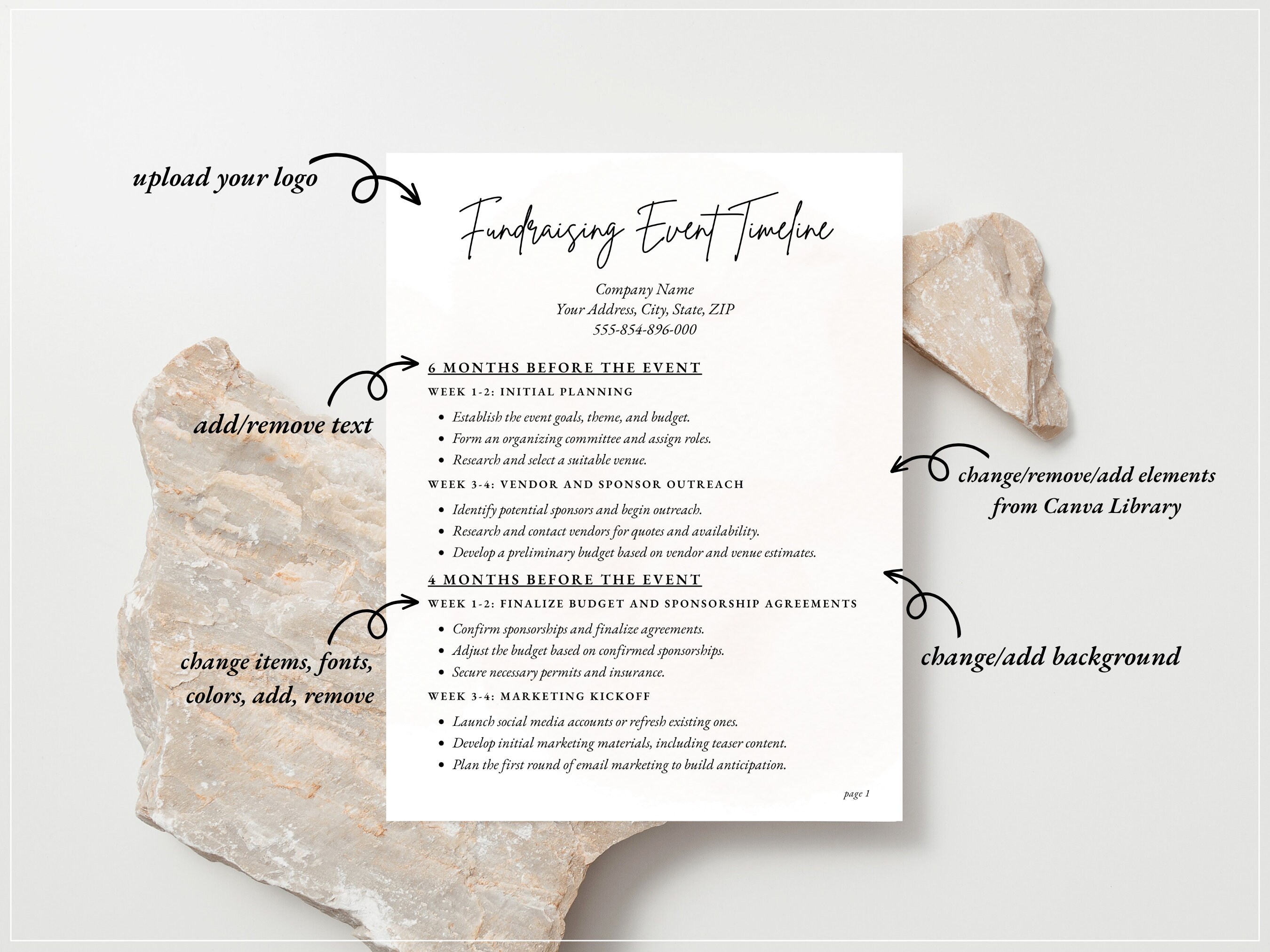 FUNDRAISING EVENT CHECKLIST. Fundraiser Timeline Template. Fundraising ...