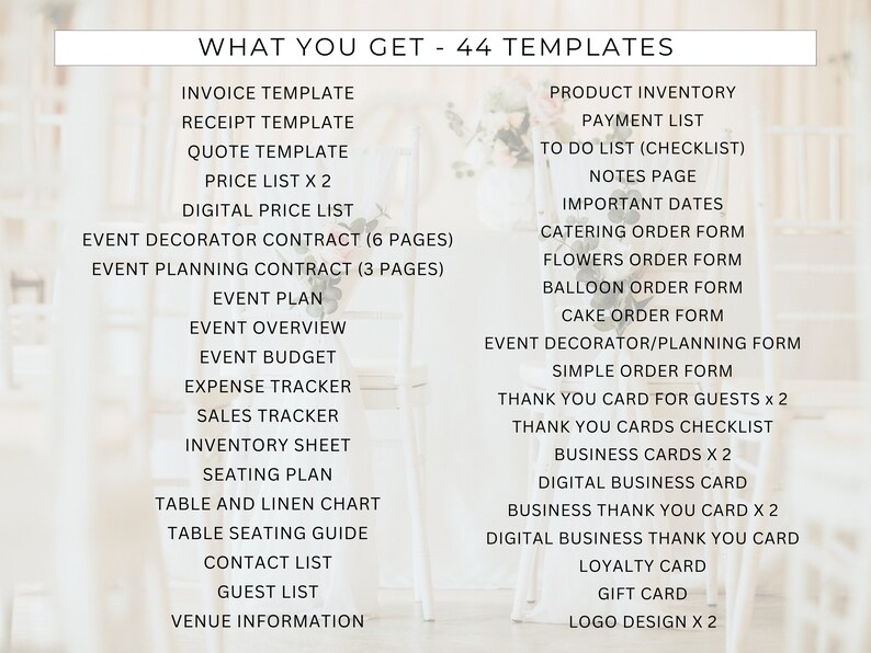 EVENT PLANNER BUSINESS Bundle, Event Planner Template Bundle, Event ...
