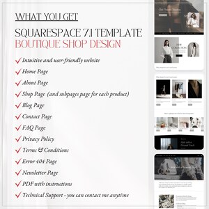 Editable BOUTIQUE WEBSITE TEMPLATE – Squarespace Design for Online ...