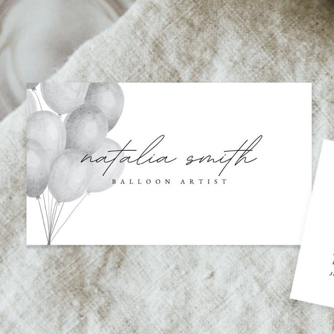 BALLOON ARTIST Business Cards With QR Code, Balloon Business Cards ...