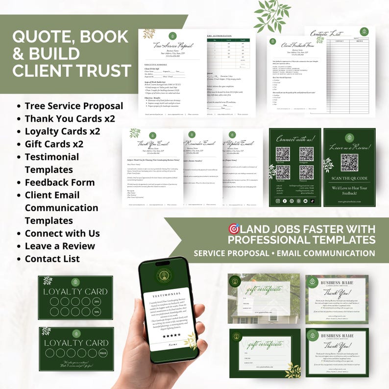 TREE SERVICE BUSINESS Bundle - Editable Stump Griding Canva Templates ...