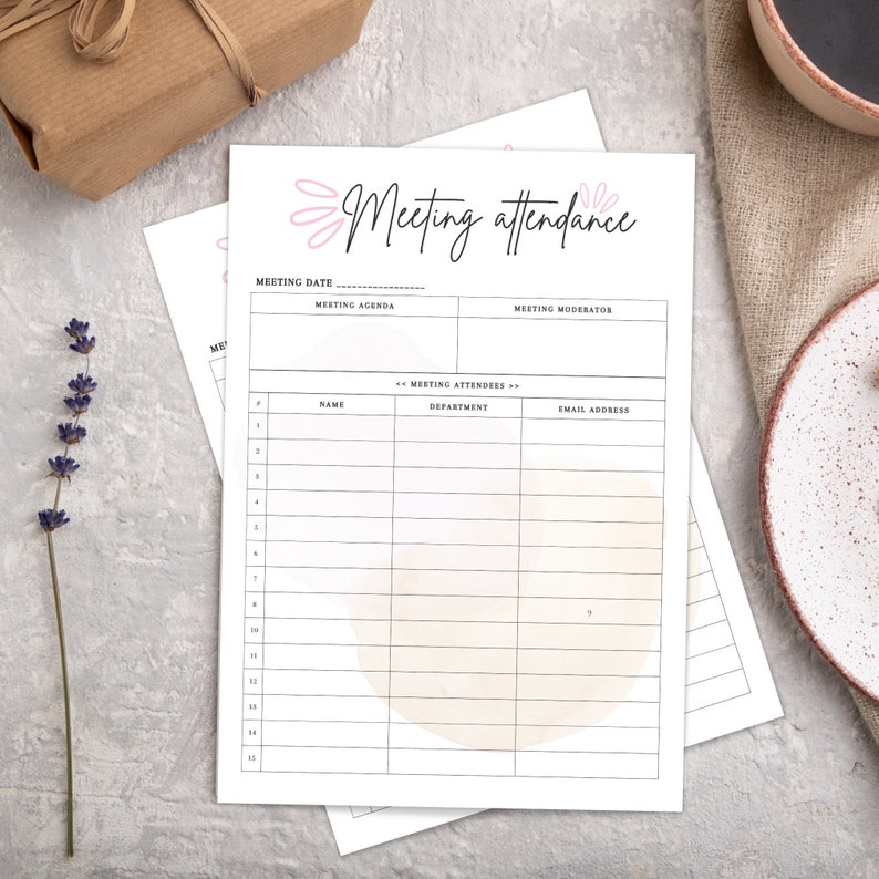 MEETING SIGN IN Sheet, Editable Sign up Form Template, Printable Sign ...