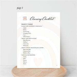 DAYCARE CLEANING CHECKLIST. Childcare Facility Cleaning Checklist ...