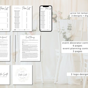 EVENT PLANNER BUSINESS Bundle, Event Planner Template Bundle, Event ...