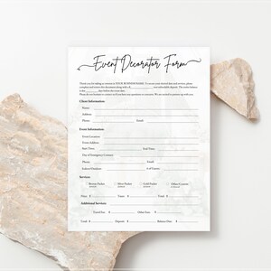 EVENT DECORATOR CONTRACT Template Event Décor Contract - Etsy