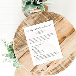 AFTER SCHOOL CARE Agreement. Childcare Contract for After School ...