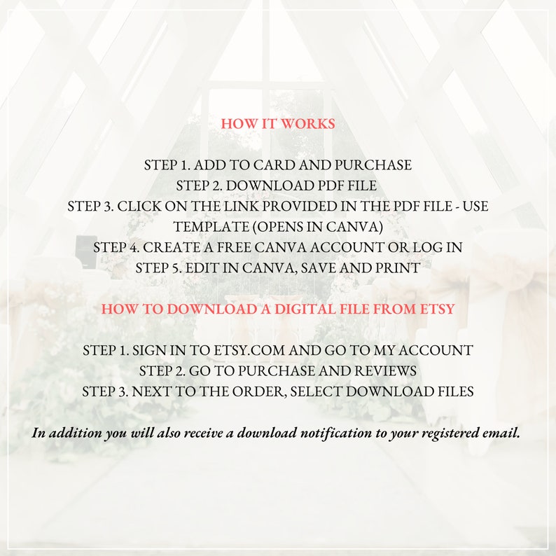 Table & Linen Size Chart – Printable Canva Template | Seating Capacity ...