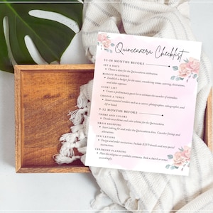 QUINCEANERA CHECKLIST. Printable Quinceañera Timeline. Quinceanera ...