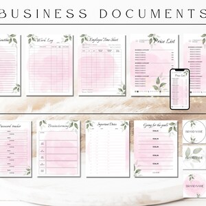 SMALL BUSINESS TEMPLATES Bundle, Editable Business Forms, Invoice ...