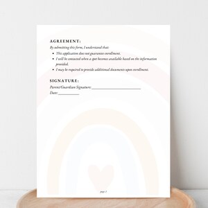 DAYCARE WAITLIST APPLICATION Form. – Editable Canva Template for ...