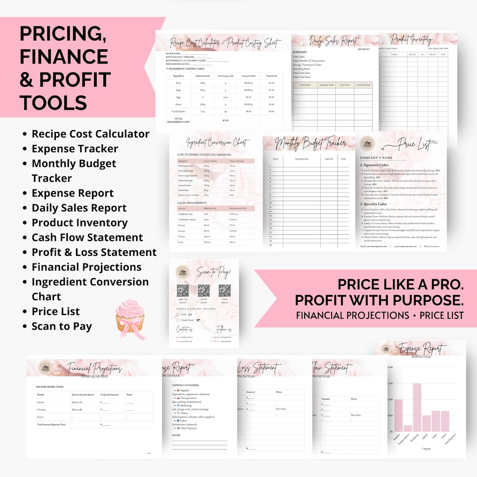BAKERY BUSINESS FORMS – Editable Canva Templates for Cake Order Forms ...