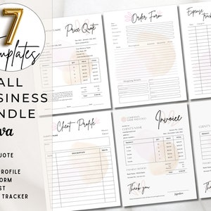 BUSINESS BUNDLE TEMPLATES, Small Business Documents, Invoice Template ...