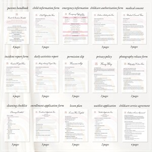 DAYCARE FORMS & Business Plan Bundle – Editable Canva Templates for ...
