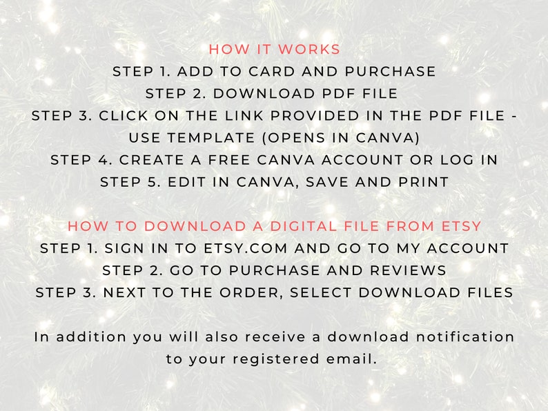 EDITABLE CHRISTMAS INVOICE Template for Small Business - Etsy