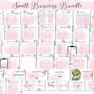 SMALL BUSINESS TEMPLATES Bundle, Editable Business Forms, Invoice ...