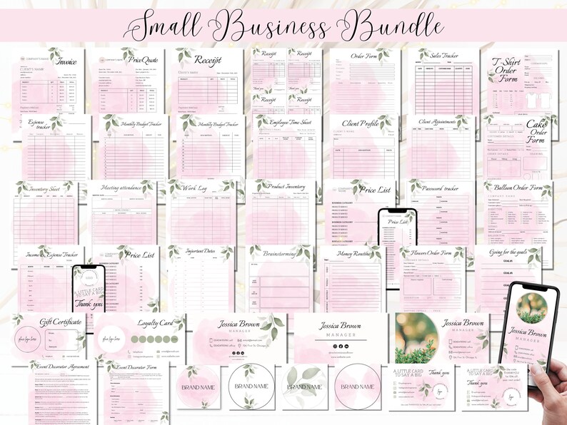 SMALL BUSINESS TEMPLATES Bundle Editable Business Forms - Etsy
