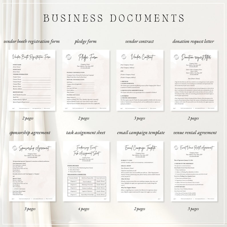 FUNDRAISER FORMS Bundle - Editable Canva Templates for Nonprofit ...