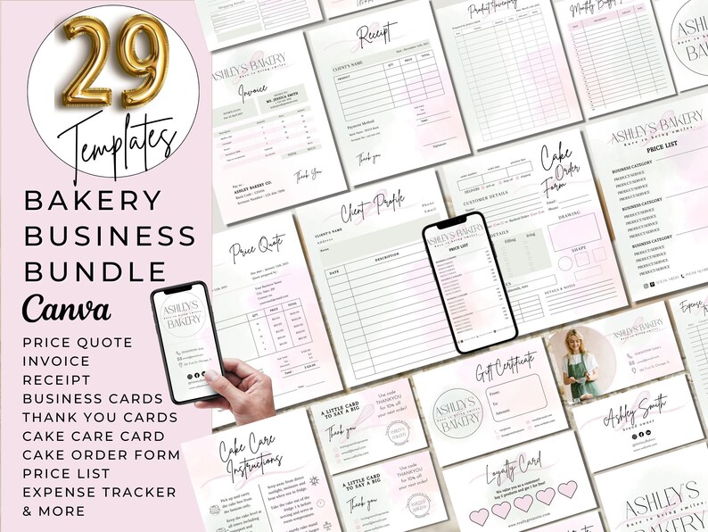 BAKERY BUNDLE KIT Cake Order Form Bakery Logo Design Small - Etsy