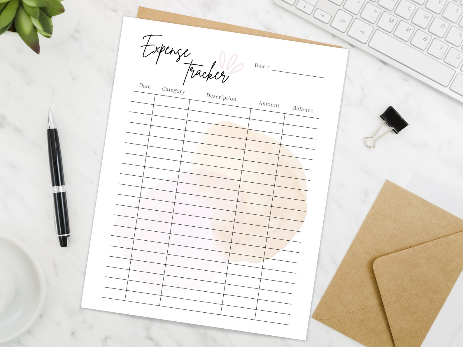 EDITABLE EXPENSE TRACKER Printable Expense Tracker - Etsy