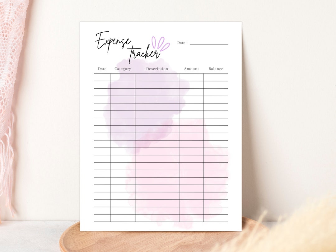 EDITABLE EXPENSE TRACKER Printable Expense Tracker - Etsy Ireland