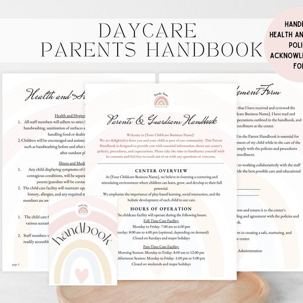 Daycare Handbook - Etsy