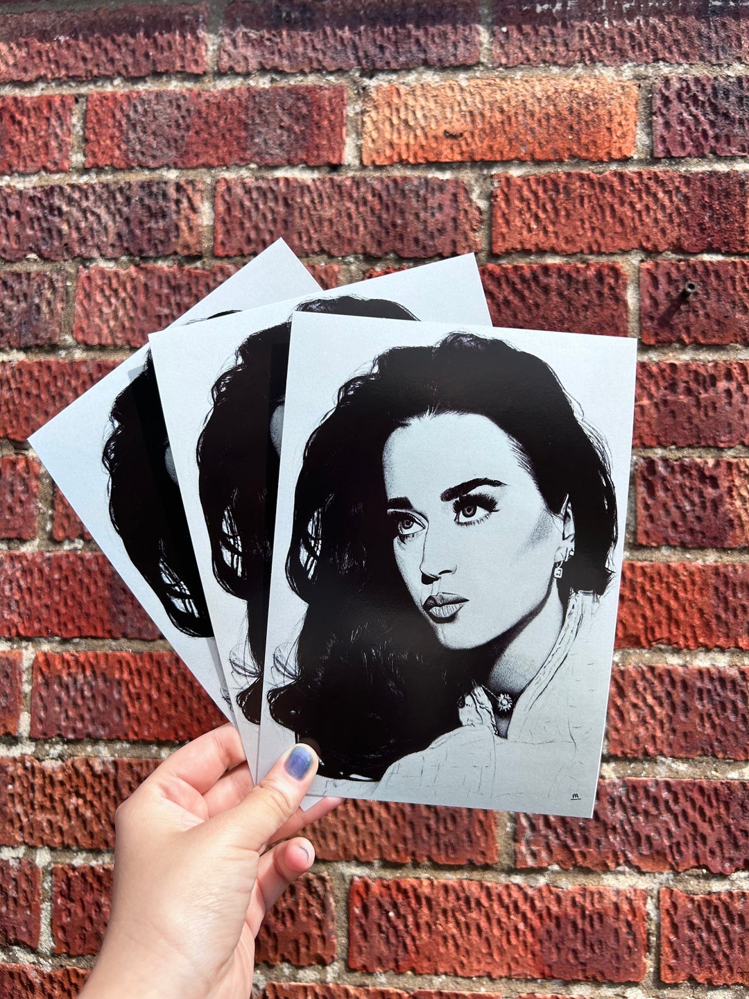 Katy Perry Pout & Pose Hand Drawn Print - Etsy