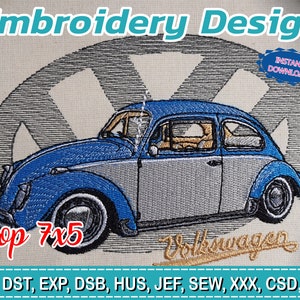 Embroidery Design / Volkswagen / Volkswagen Beetle / 4 Different Sizes ...