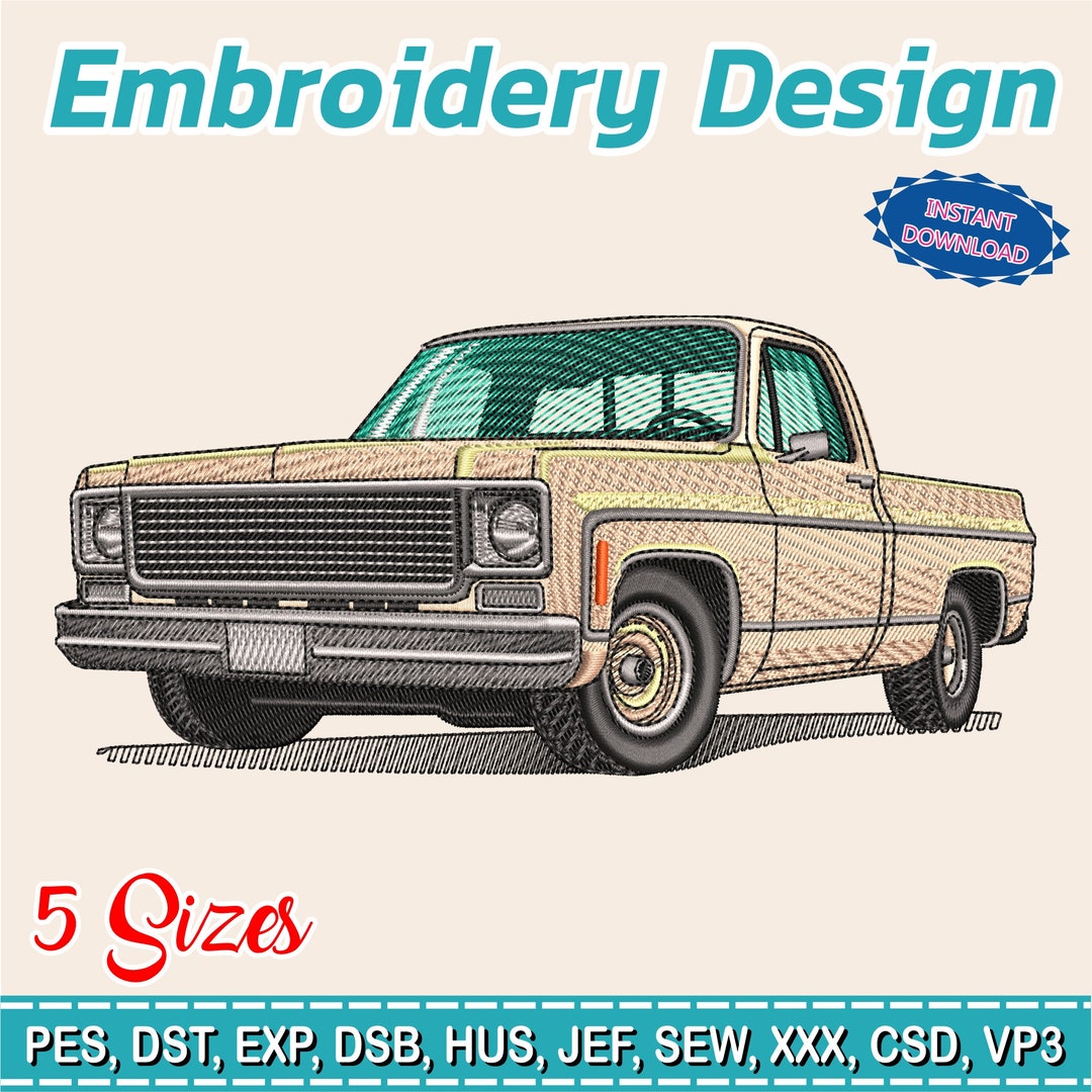 Embroidery Design / Chevrolet Truck / 5 Different Sizes / INSTANT ...